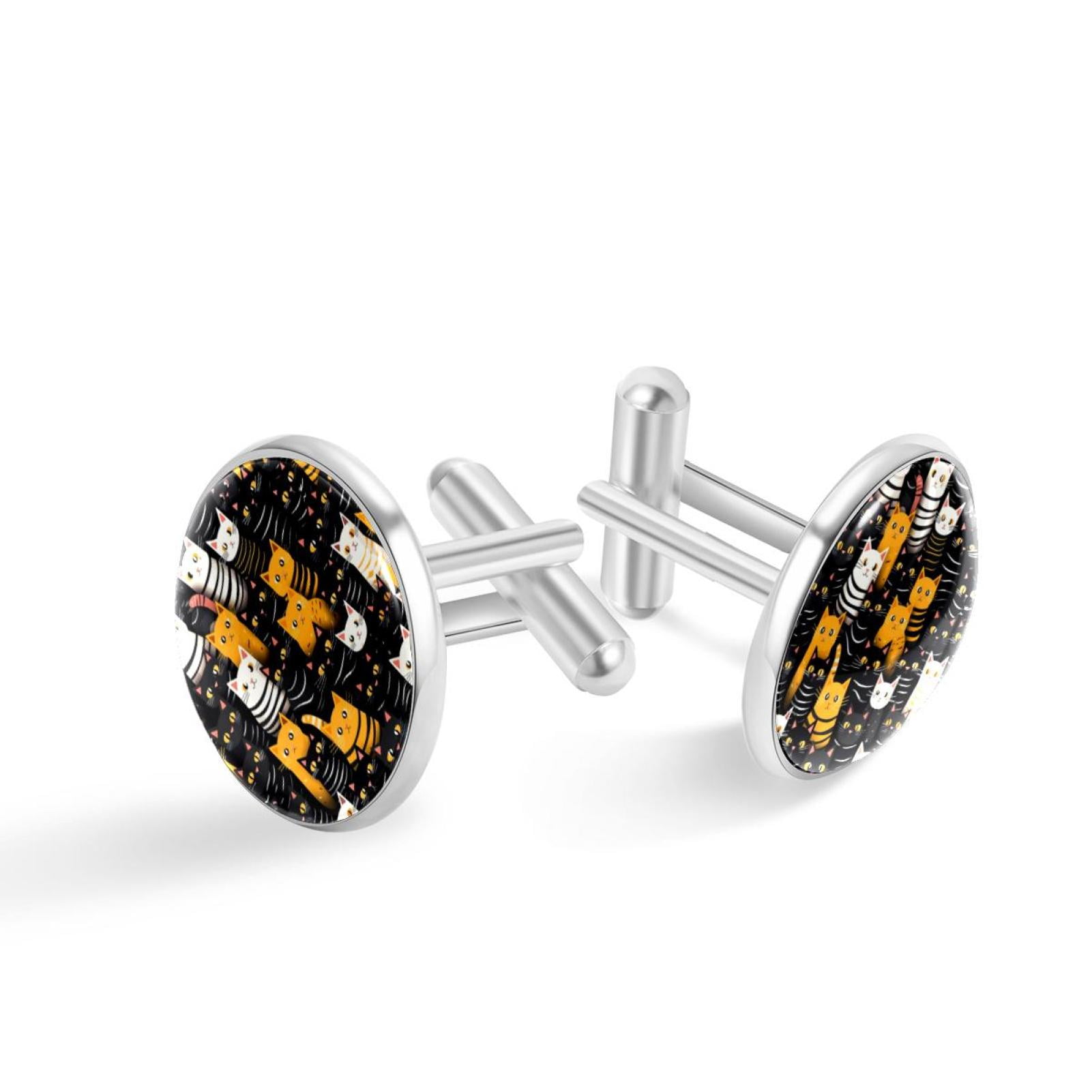 Cat Ravishing Formal Attire Stainless Steel Cuff Link Set for Special ...