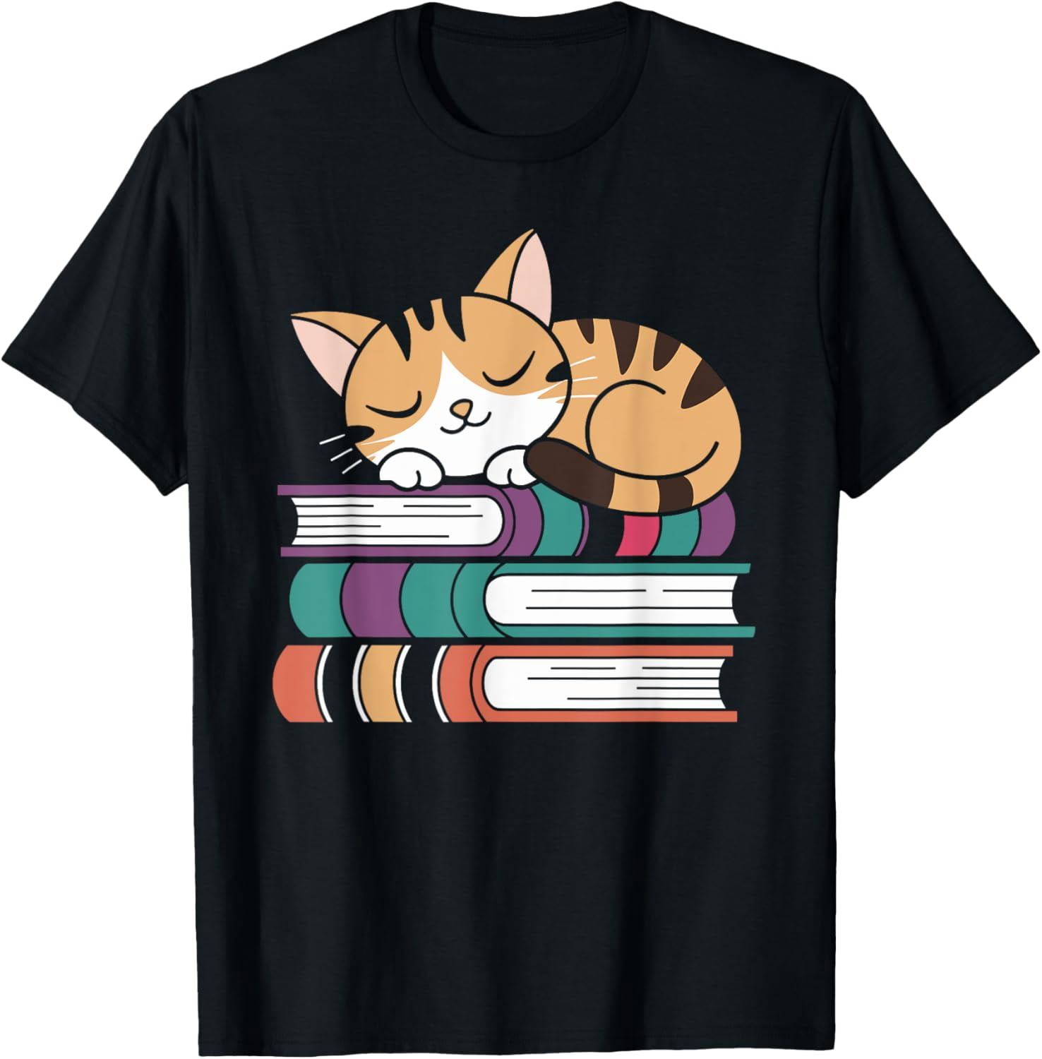 Cat Reading Book Pajama Sleep T-Shirt - Walmart.com