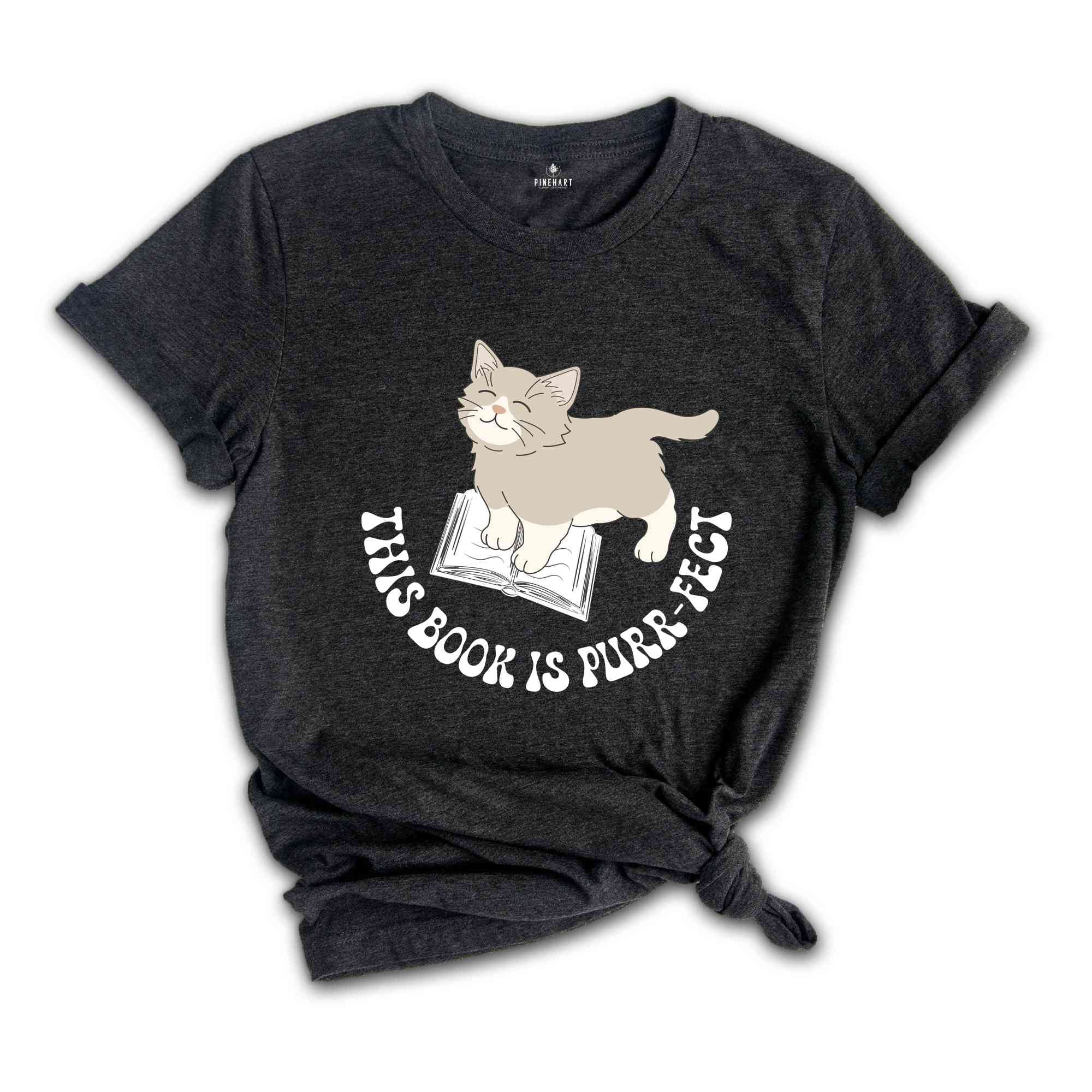 Cat Reading Book Shirt, Cat Book Tee, Bookish Shirt, Book Lover Gift ...