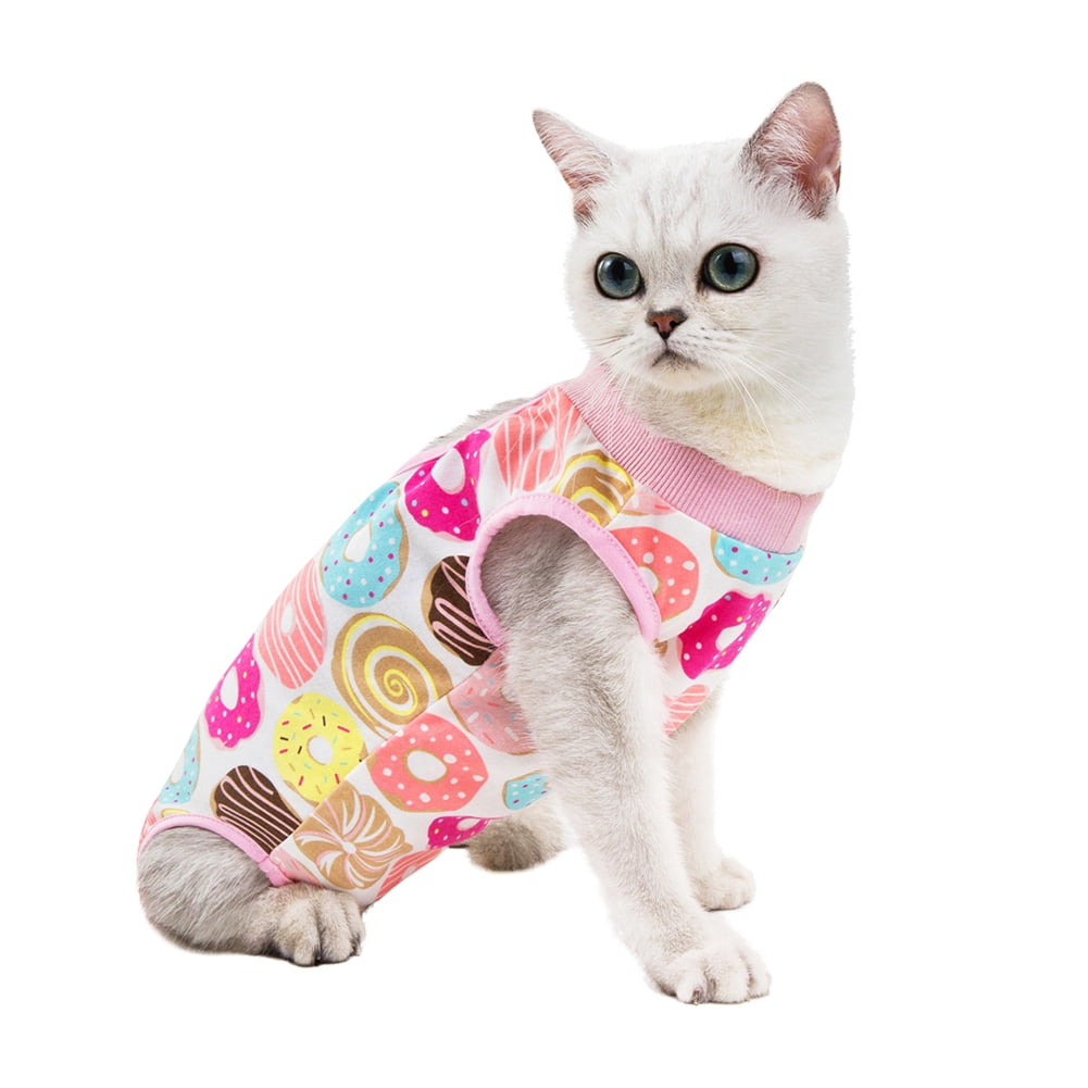 Cat Recovery Suit After Surgery Breathable Neutering Clothing for Female Cat Skin Diseases ...