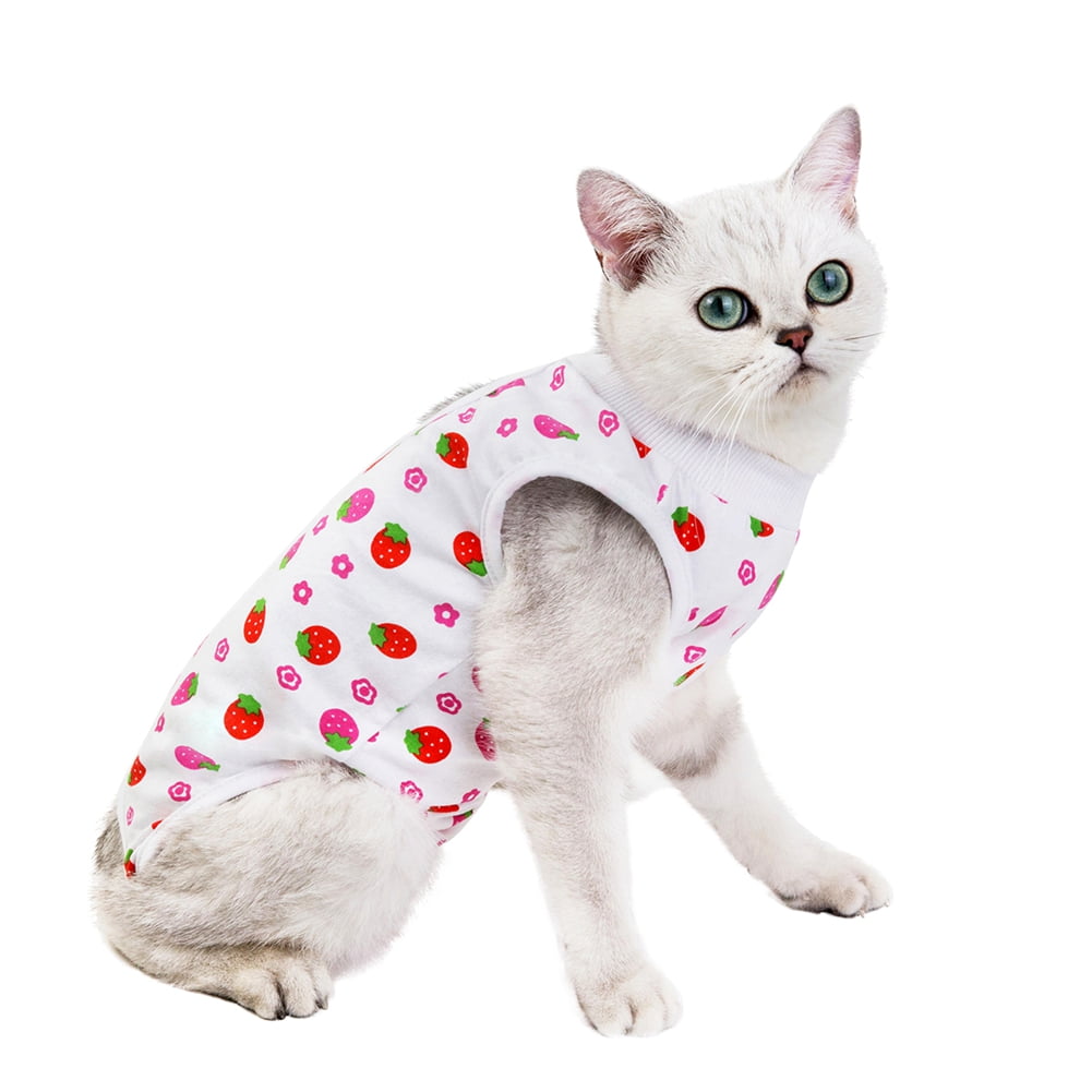 Cat Recovery Suit After Surgery Breathable Neutering Clothing for Female Cat Skin Diseases ...