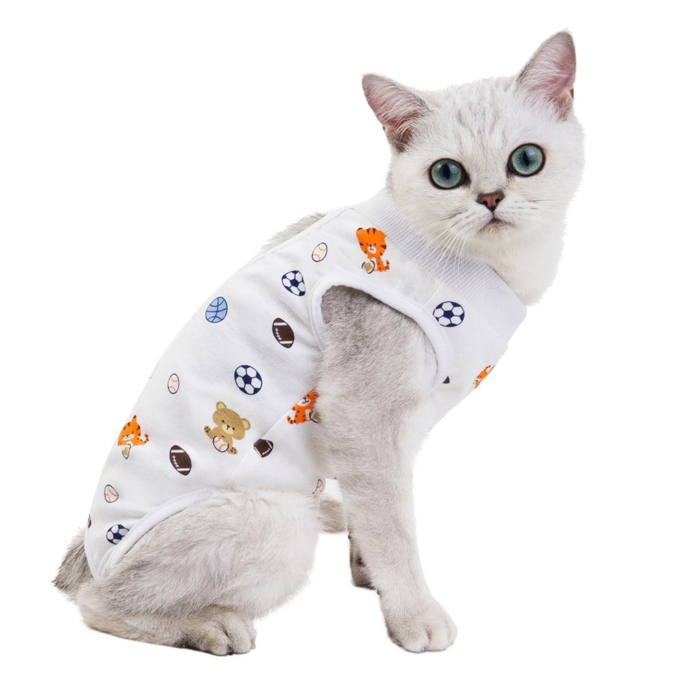 Cat Recovery Suit After Surgery Breathable Neutering Clothing for Female Cat Skin Diseases ...