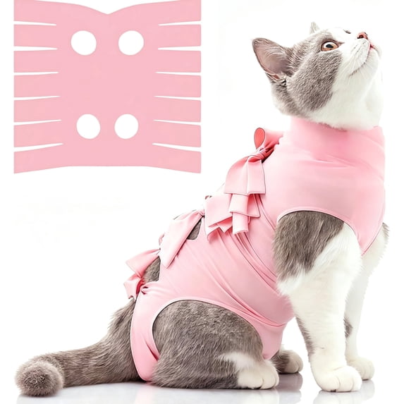 Cat Recovery Suit Anti Licking, Cats Surgery Recovery Suit Female ...