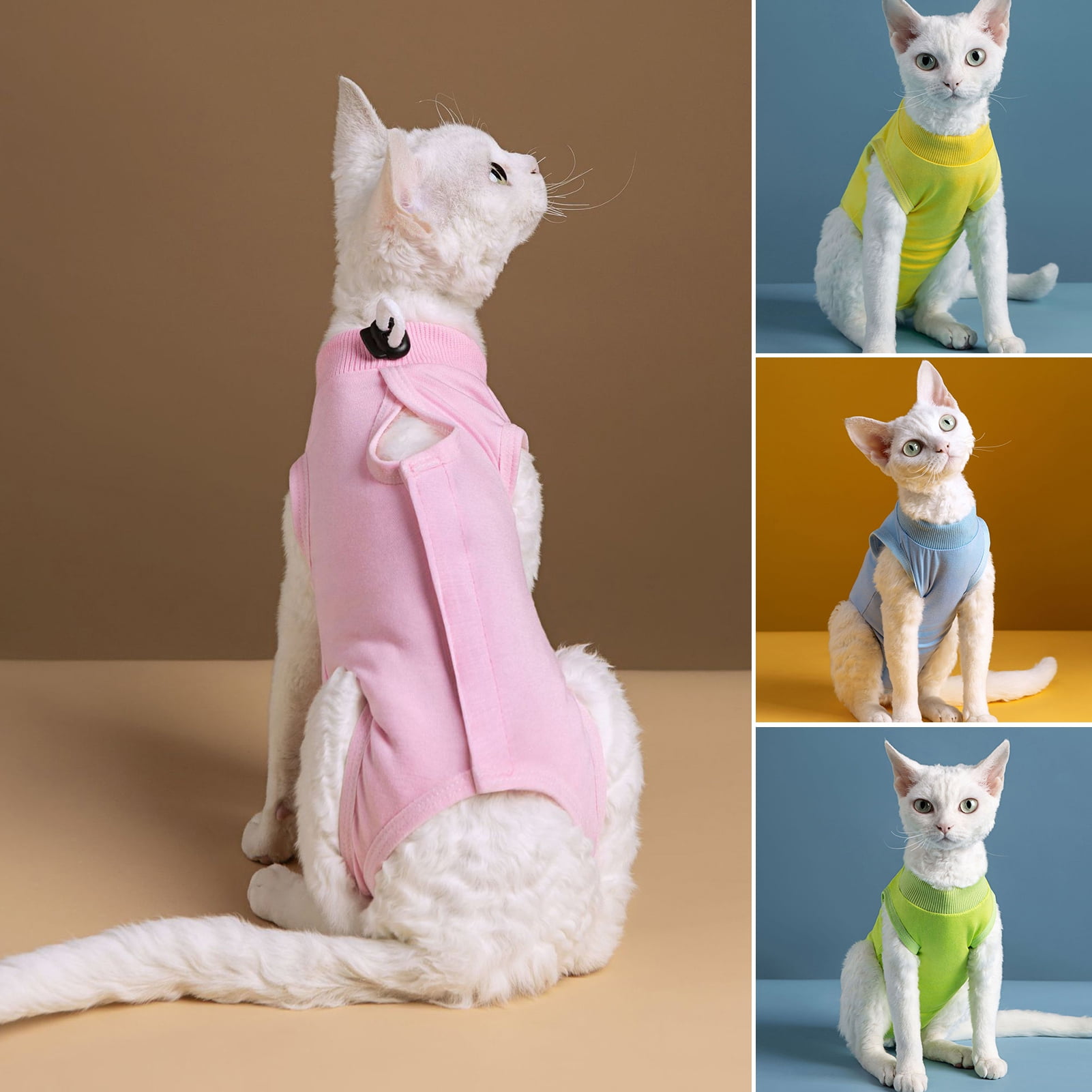 Cat Recovery Suit, Fastener Tape Adjustable Kitten Recovery Suit, E ...