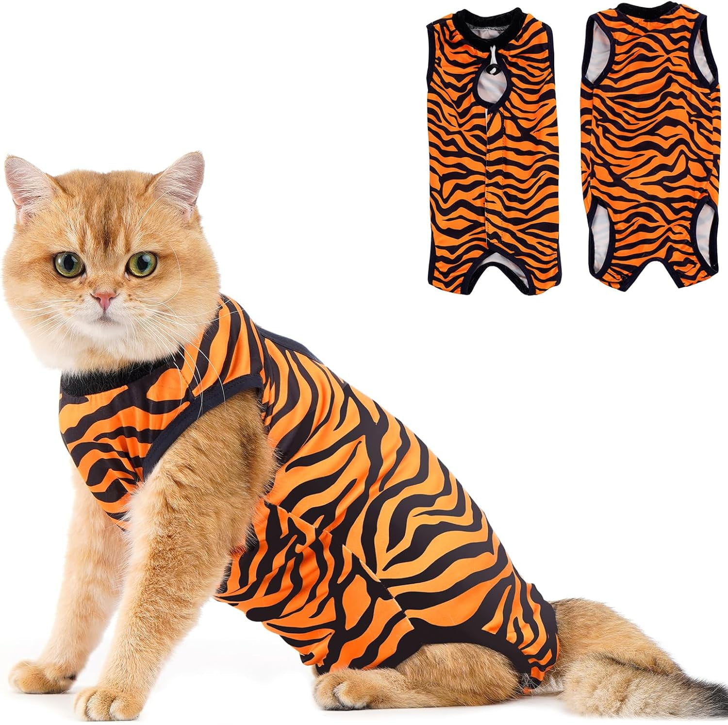 Cat Recovery Suit - Kitten Onesie for Cats After Surgery, Cone of Shame ...