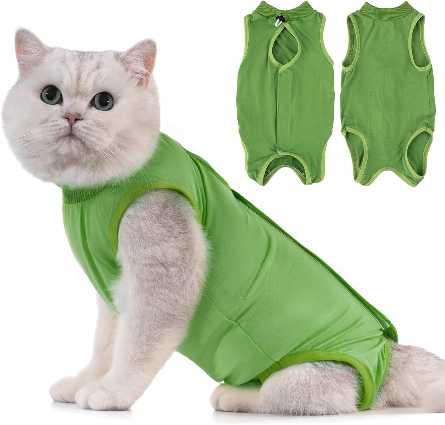 Cat Recovery Suit - Kitten Onesie for Cats After Surgery, Cone of Shame ...