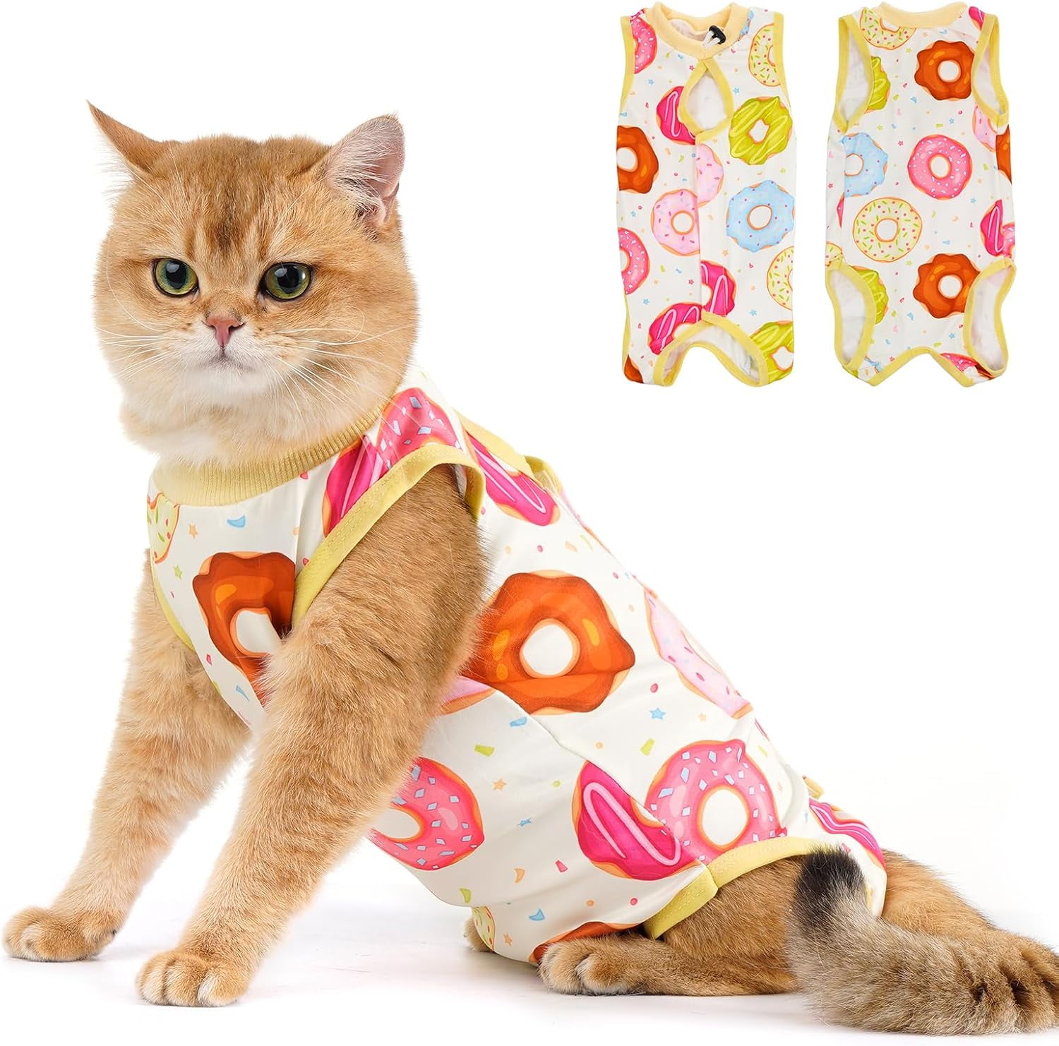 Cat Recovery Suit - Kitten Onesie for Cats After Surgery, Cone of Shame ...