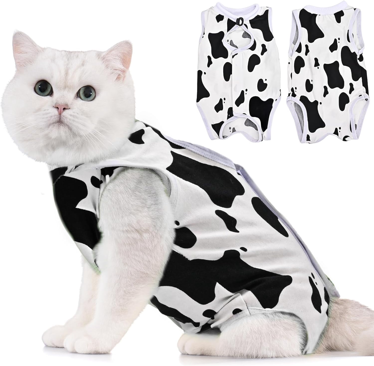 Cat Recovery Suit - Kitten Onesie for Cats After Surgery, Cone of Shame ...