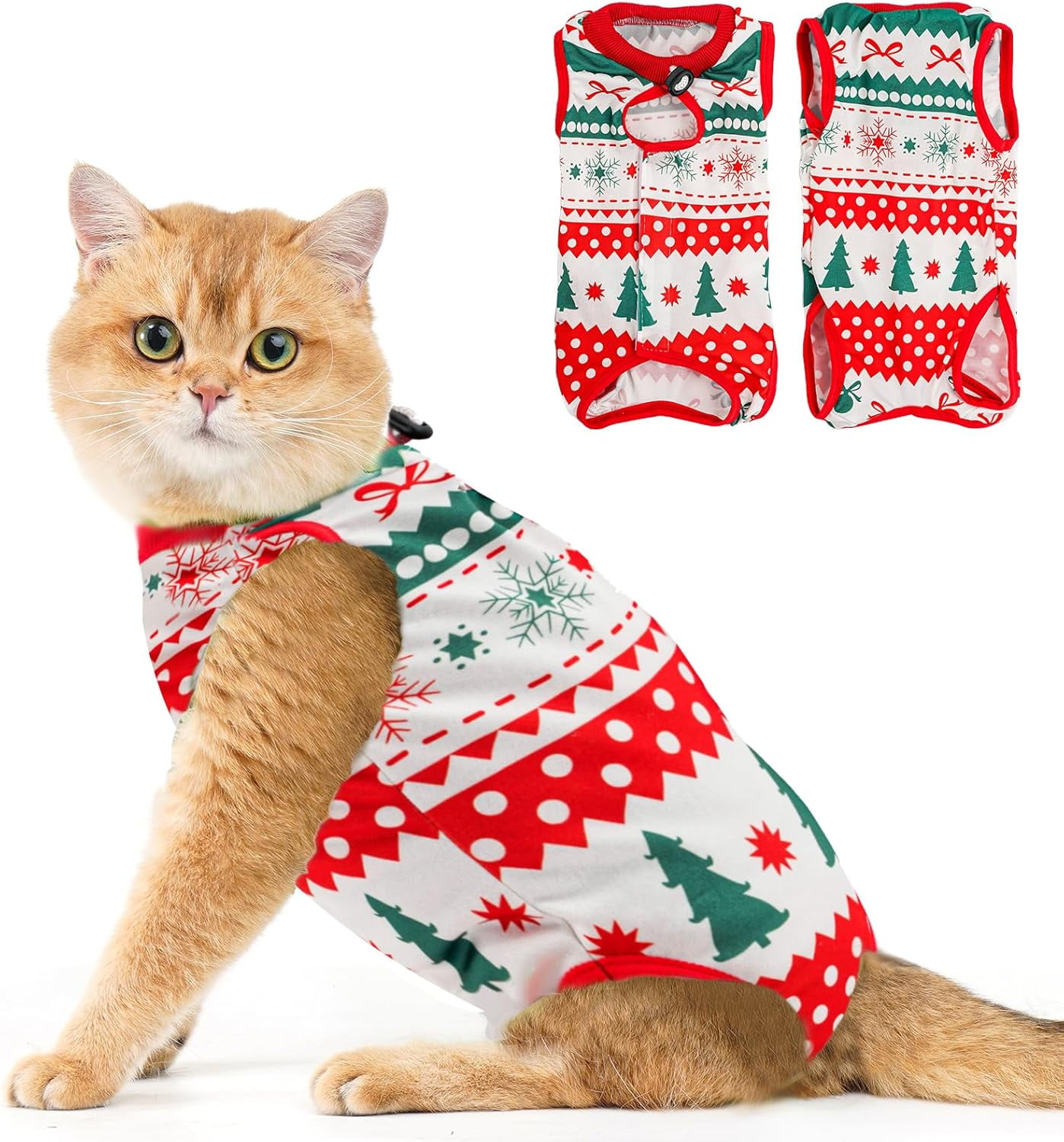 Cat Recovery Suit - Kitten Onesie for Cats After Surgery, Cone of Shame ...