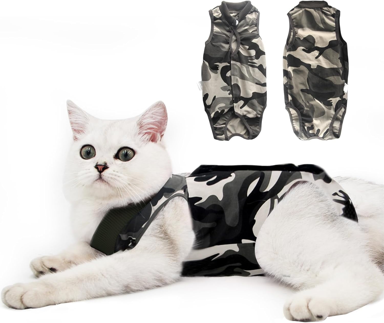 Cat Recovery Suit for Male and Female Surgical Post Surgery Soft Cone ...