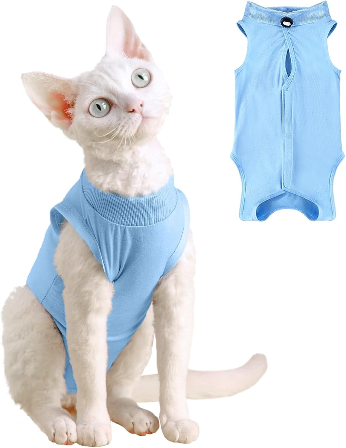 Cat Recovery Suit for Post After Surgery, Elizabethan Collar & Cone ...