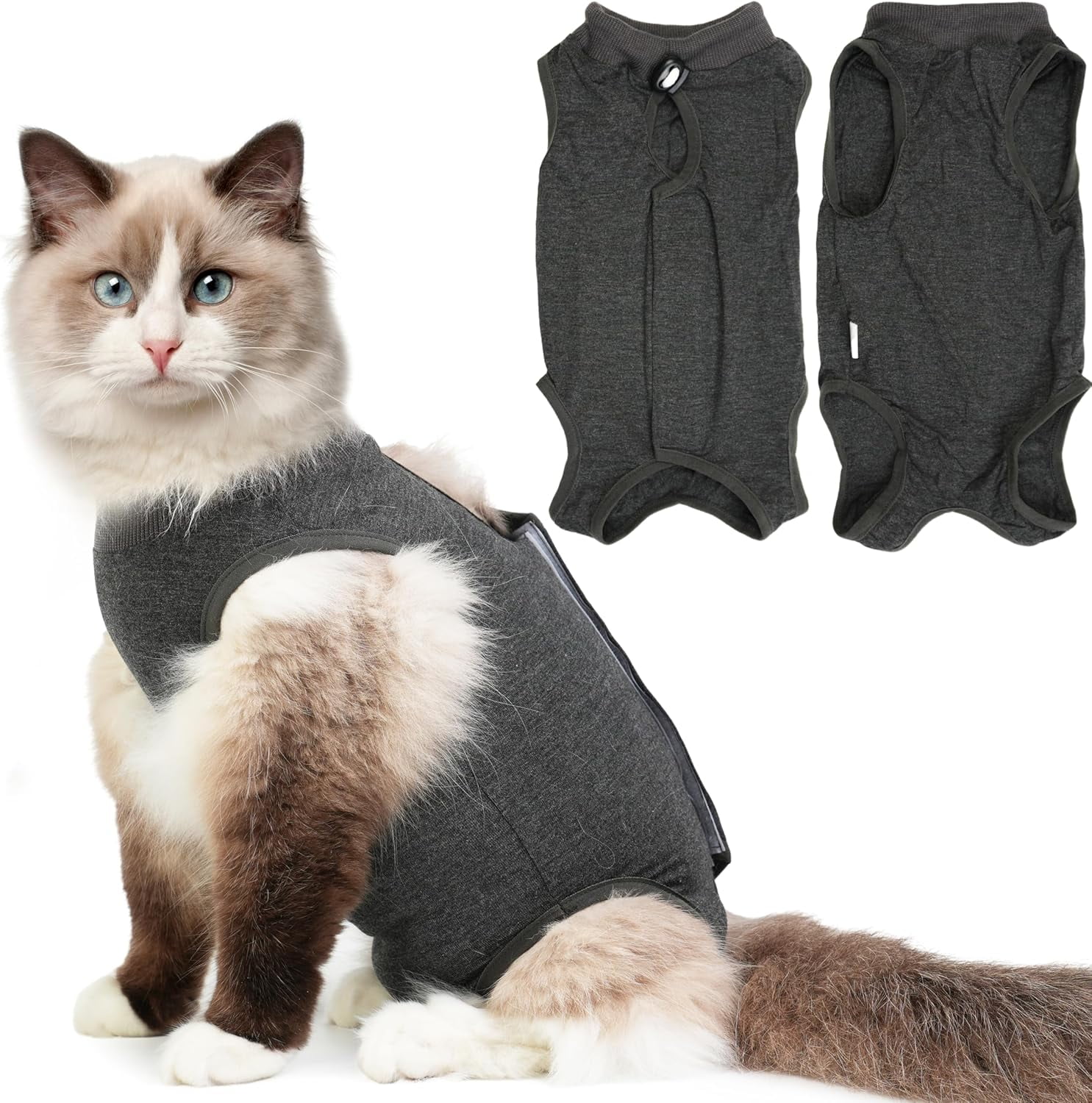 Cat Recovery Suit for Spay Abdominal Wounds, Kitten Onesie Bodysuit for ...