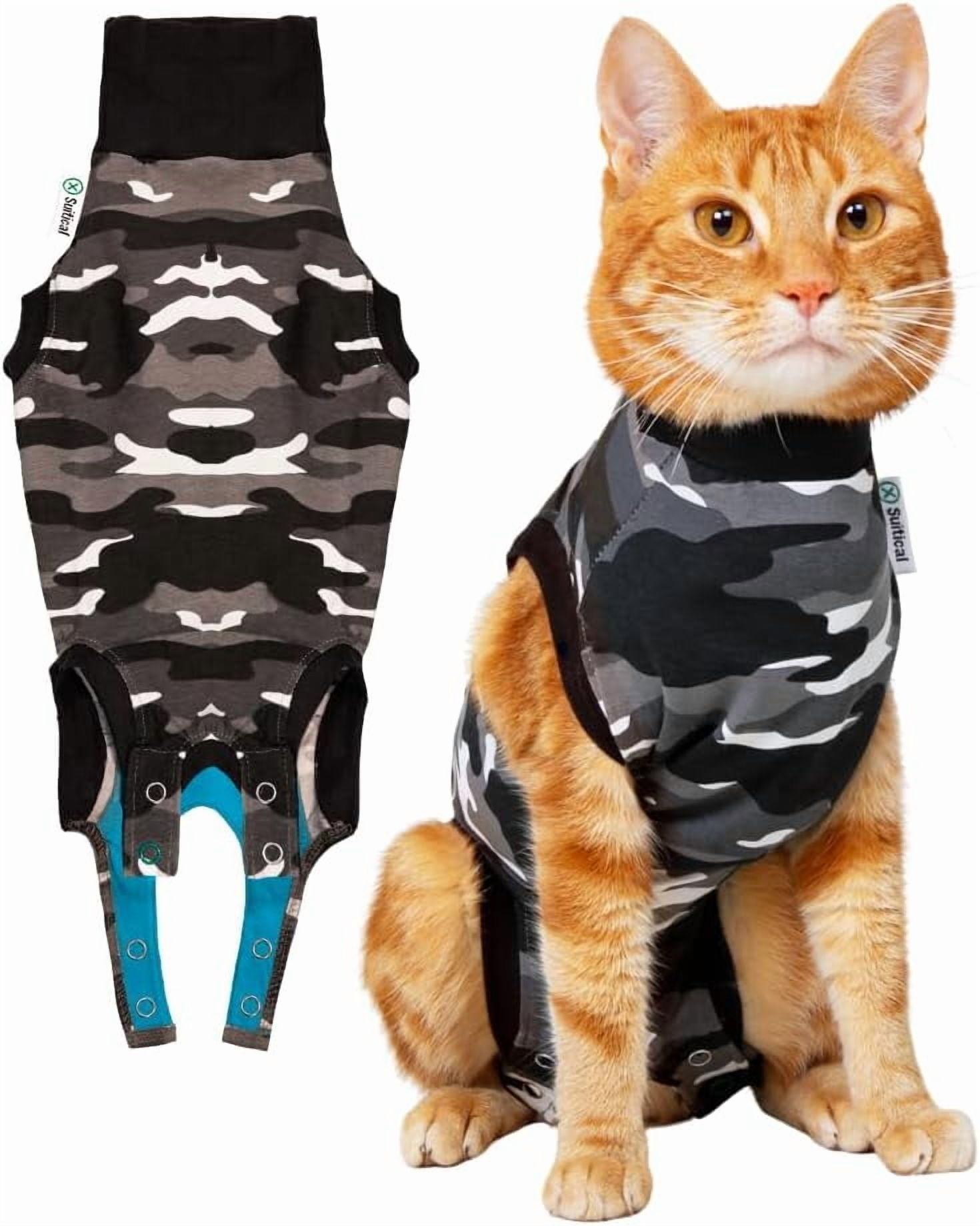 Cat Recovery Suit for Spay, Neuter, Suture, Incision, & Skin Conditions ...