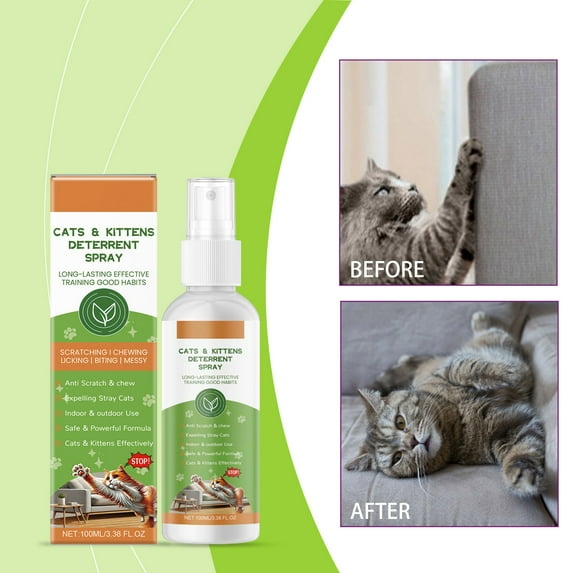 Cat Repellent Spray | Anti-Scratch & Chew Deterrent | Protects ...
