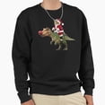Cat Riding A Dinosaur T-Rex Unisex Sweatshirt Funny Christmas Retro ...