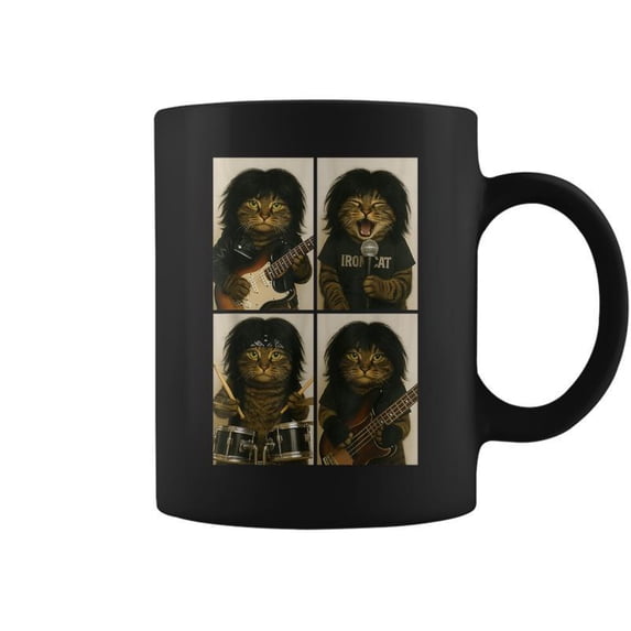 Cat Rock Band Photobooth Selfie Guitar Halloween Coffee Mugs - Walmart.com