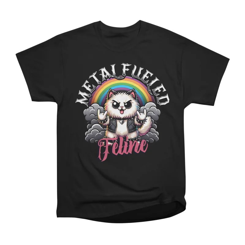 Cat Rock Rocker a Metal Fueled Feline T-Shirt Tee Gift For Him Merch ...