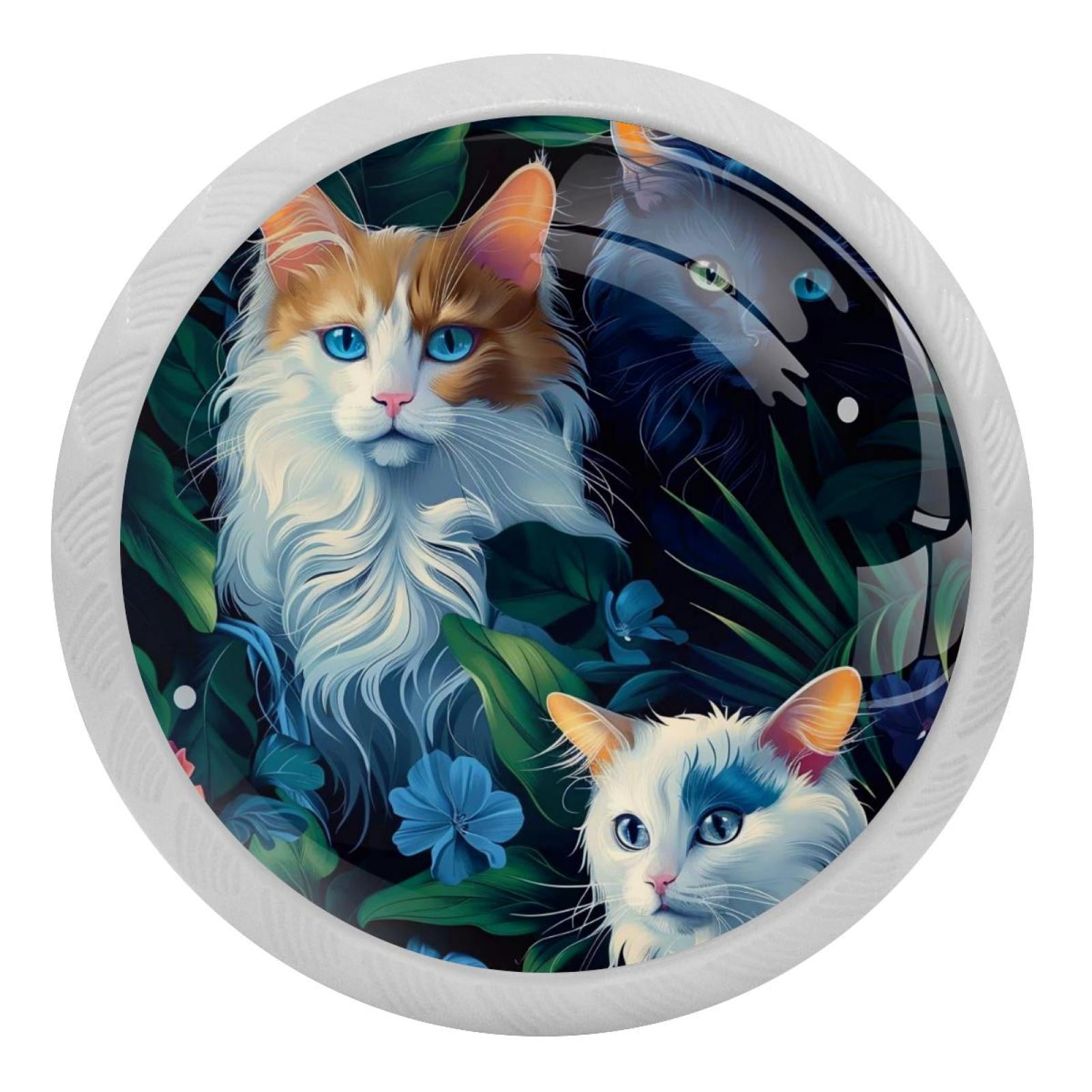 Cat Round Glow-in-the-Dark Dresser Hardware Pack: Fluorescent Drawer ...