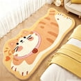 Cat Rug for Bedroom, Washable Cats Shaped Area Rug, Cute Cartoon Cat ...