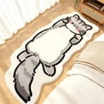 Cat Rug for Bedroom, Washable Cats Shaped Area Rug, Cute Cartoon Cat ...
