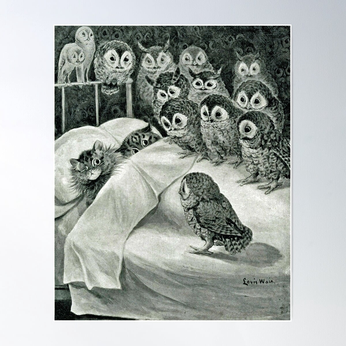 Cat'S Nightmare Louis Wain Cats Poster Wall Art Modern Wall Decor For ...