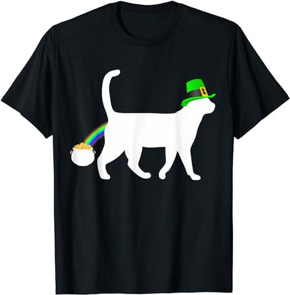 Cat Saint Patrick's Day Tshirt - Funny Cat St. Patty's Day - Walmart.com