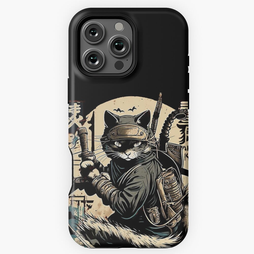 Cat Samurai Phone Case for iPhone 16 15 14 13 12 11 Pro Max M5909554 ...