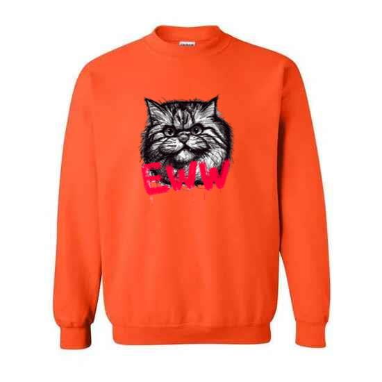 Cat Says Eww Funny Reaction Meme Cat Style Sweatshirt up to 5XL ...