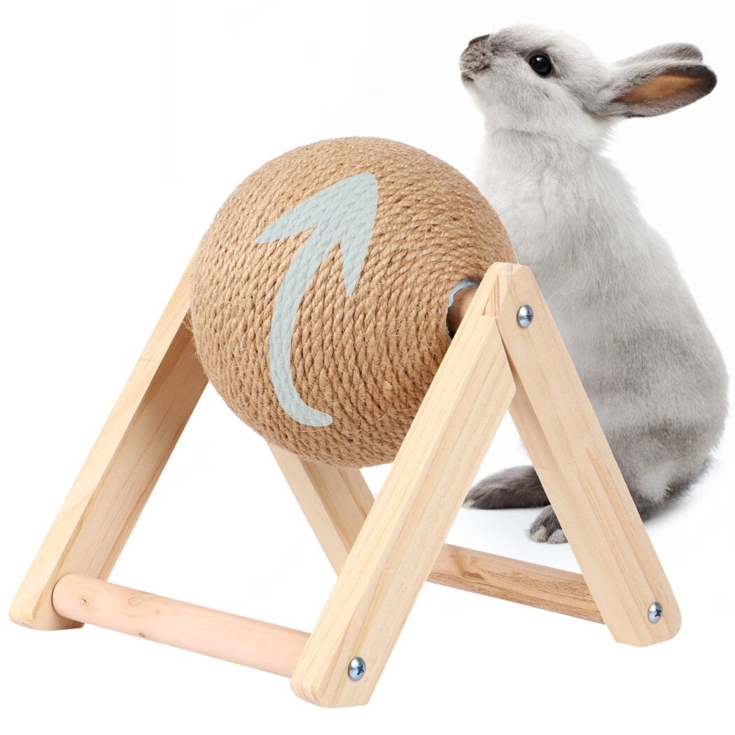 Bunny Scratch Ball, Spinning Rabbit Scratching Toy, Anti-Scratch ...