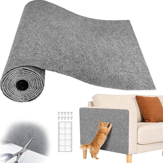Cat Scratch Couch Furniture Protector, Adhesive Cat Scratch Pad ...