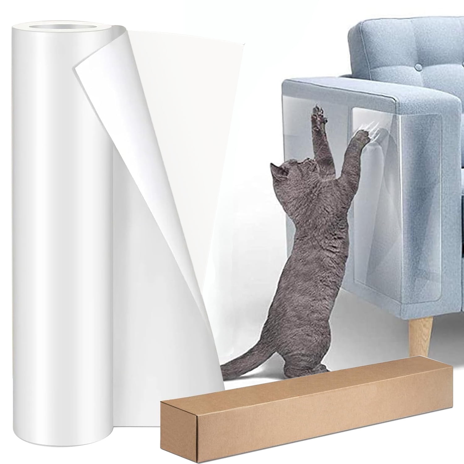 Cat Scratch Furniture Protector 108" L x 18" W Couch Protector from Cat ...