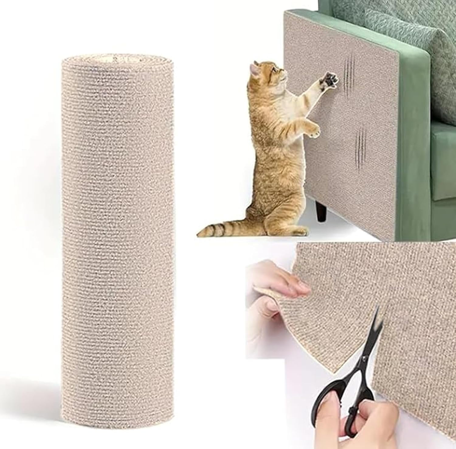 Cat Scratch Furniture Protector, Adhesive Cat Scratch Pad Couch Cat ...