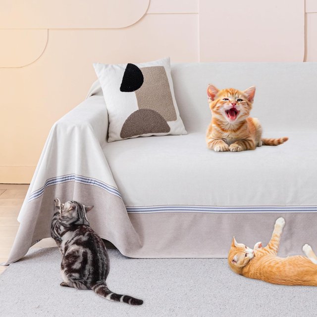 Cat Scratch Furniture Protector - Anti-Slip, Waterproof Sofa Cover to ...