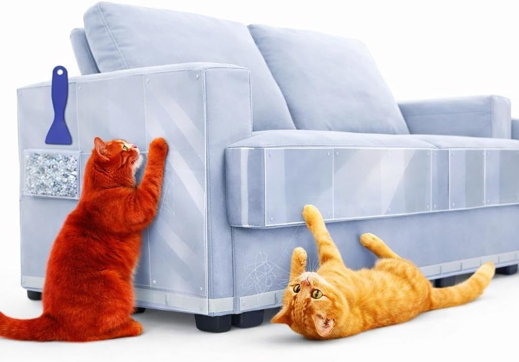 Cat Scratch Furniture Protector Kit – 18 Transparent Anti-Scratch ...