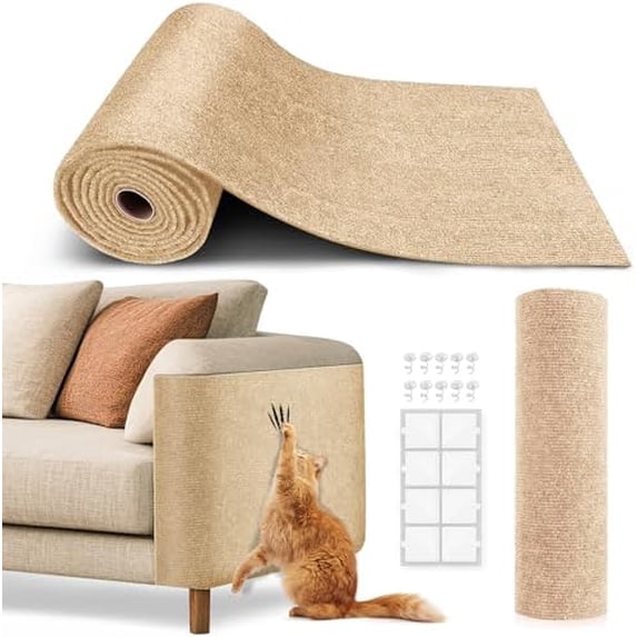 Cat Scratch Furniture Protector, Trimmable Self-Adhesive Carpet, DIY ...