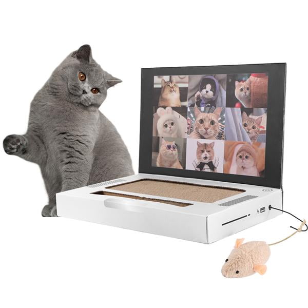 Cat Scratch Laptop ,Send Your Cat to Work Interactive Cat Toys, Cardboard Scratch Toy for Indoor ...