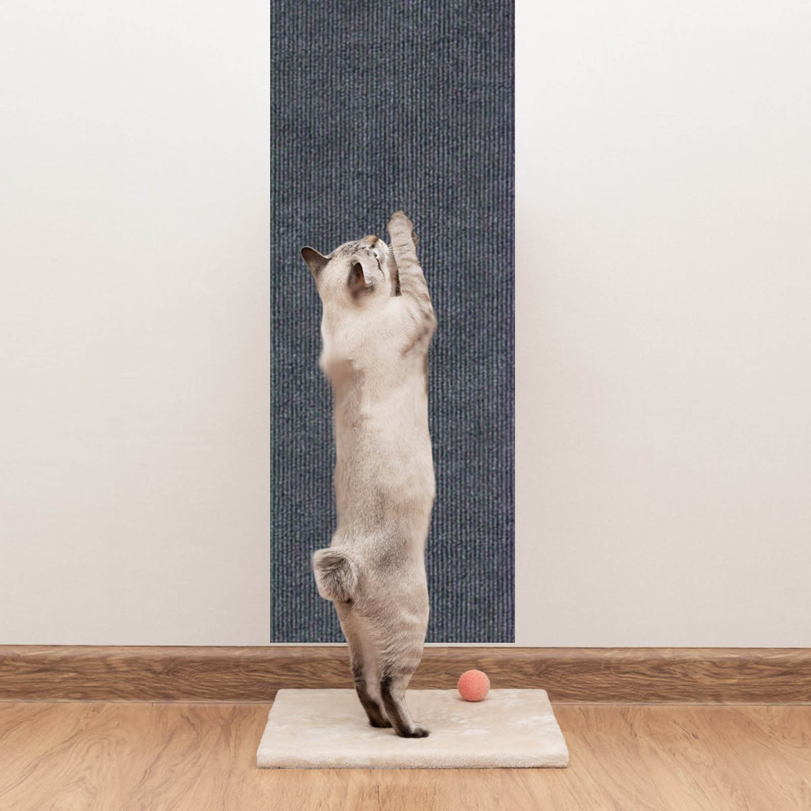 Cat Scratch Mat (1 Pack), 39.4x 11.8in Cat Wall Stracther, Versatile ...