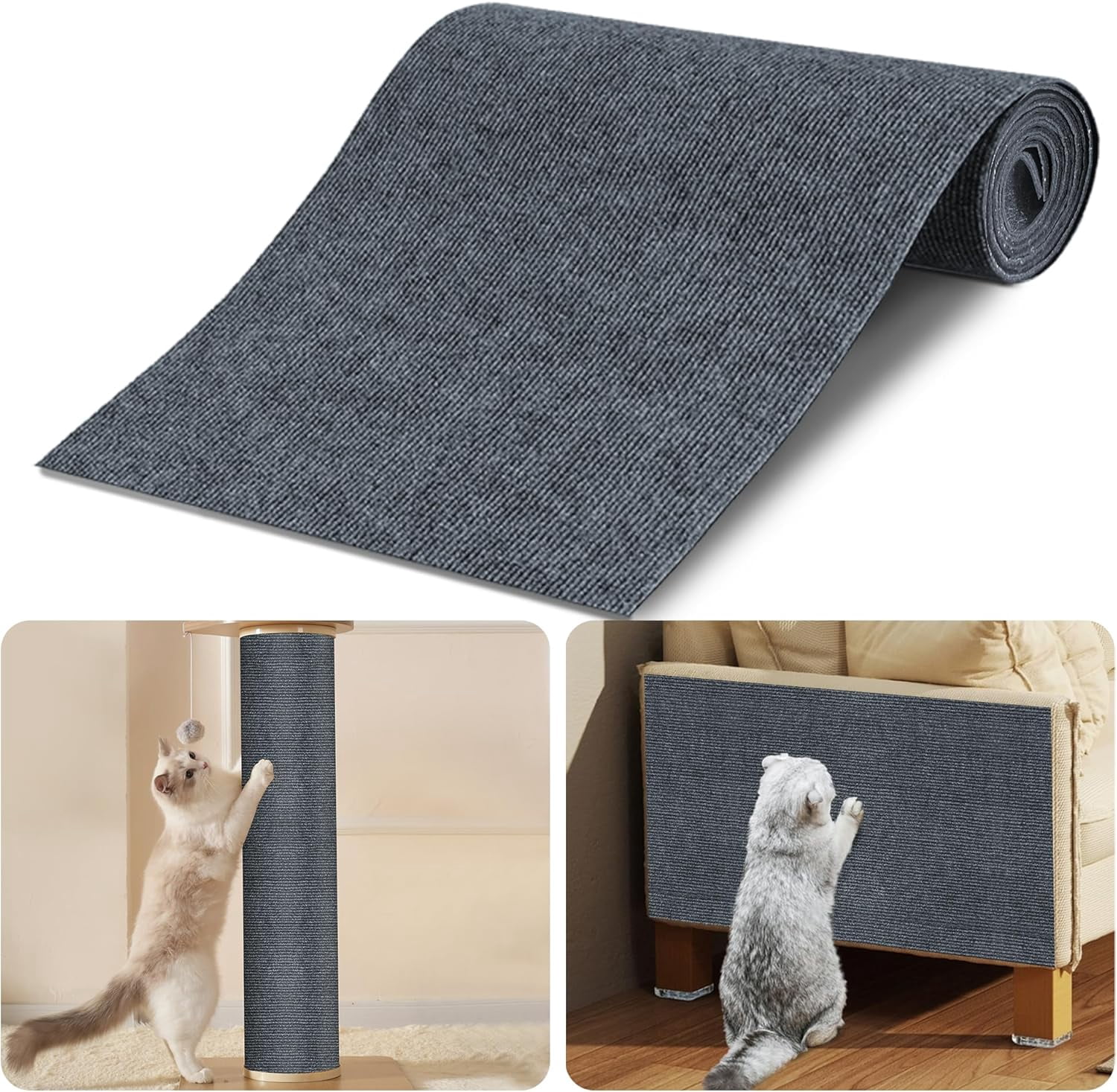 Cat Scratch Mat 5Pack,39.3"x15.7" Cat Scratching Mat Self-Adhesive ...