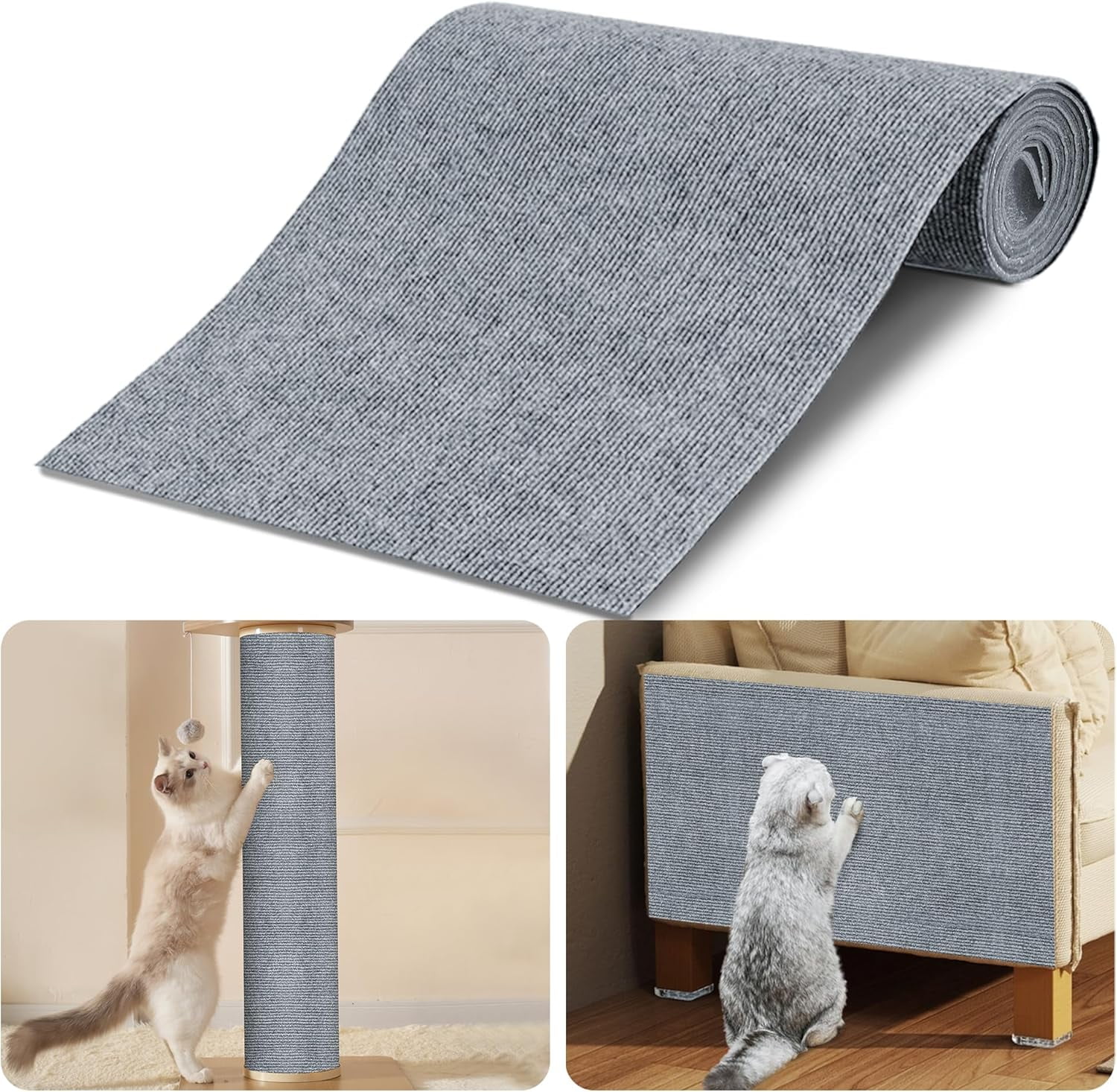 Cat Scratch Mat 5Pack,39.3"x15.7" Cat Scratching Mat Self-Adhesive ...