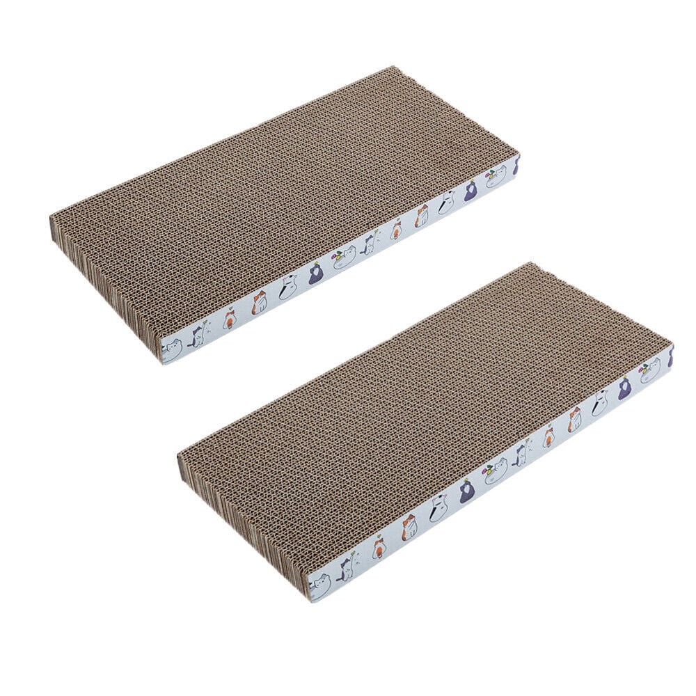 Cat Scratch Pad Cat Scratcher Cardboard with Catnip Reversible Recyclable,x2 - Walmart.com