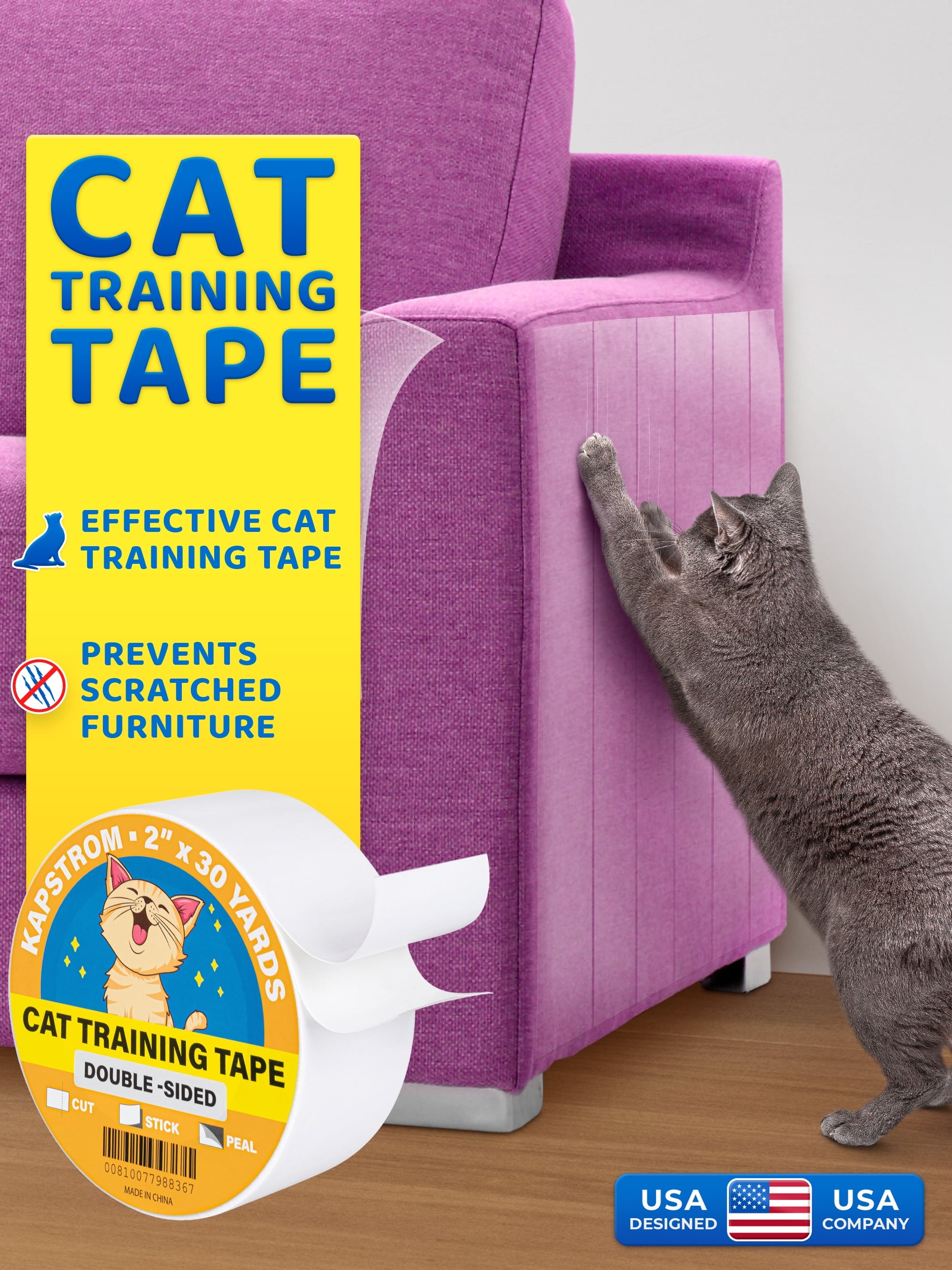 KapStrom Anti-Pet Paws Furniture Deterrent, Cat Scratch Protector Tape ...