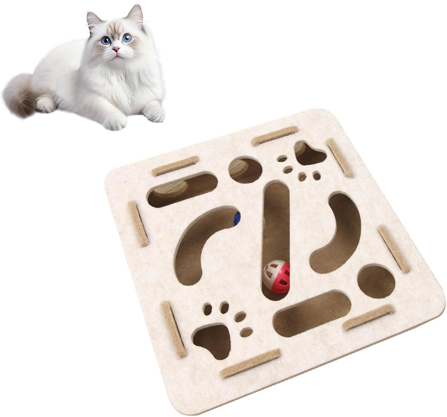 Cat Scratch Puzzle Enrichment Box, Cat Nail File Enrichment Box with 2 ...