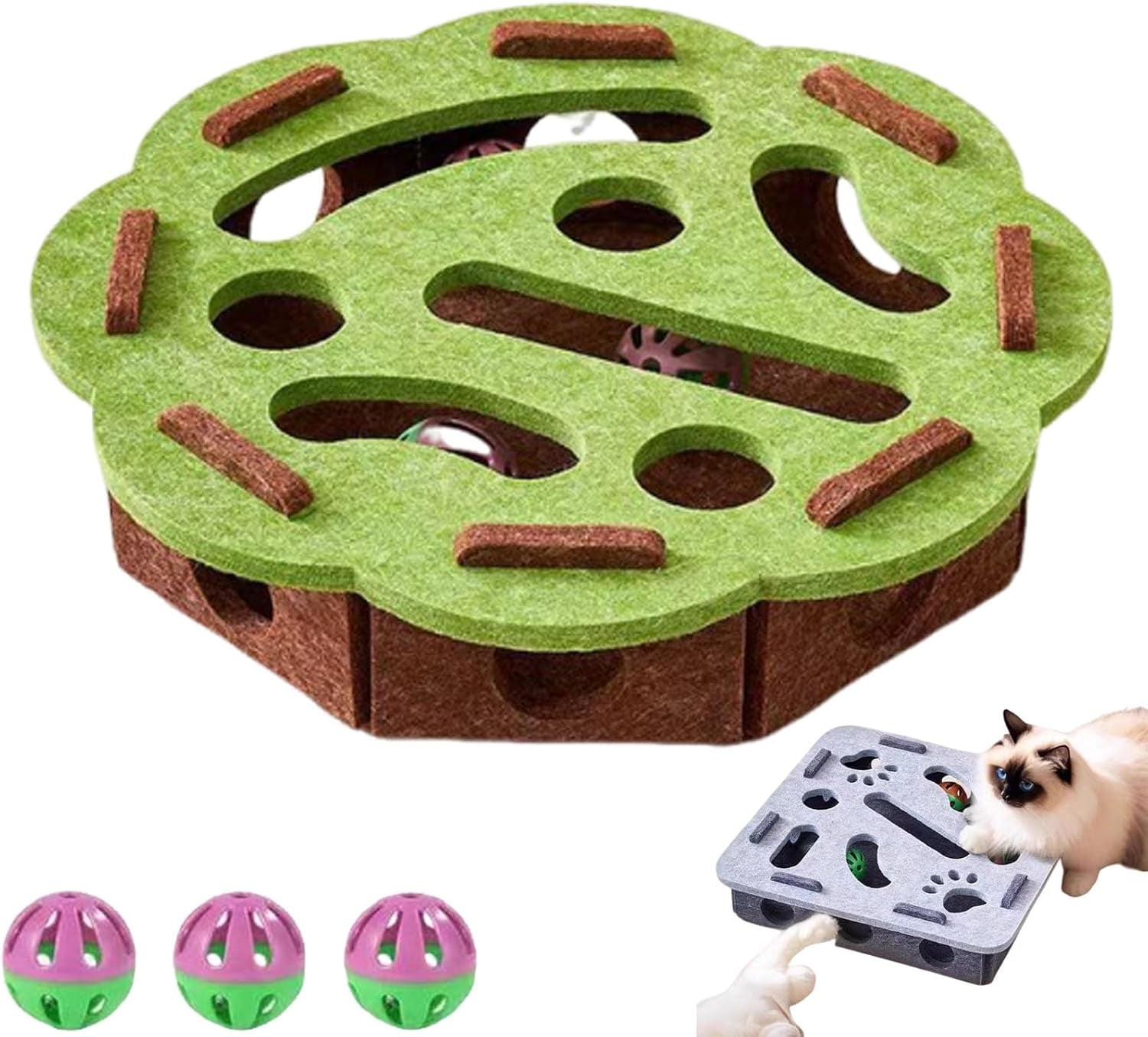 Cat Scratch Puzzle Enrichment Box, Cat Nail File Enrichment Box, Cats ...