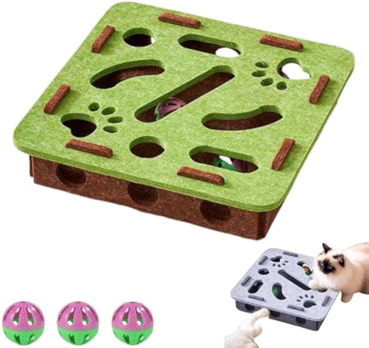 Cat Scratch Puzzle Enrichment Box, Cat Nail File Enrichment Box, Cats ...