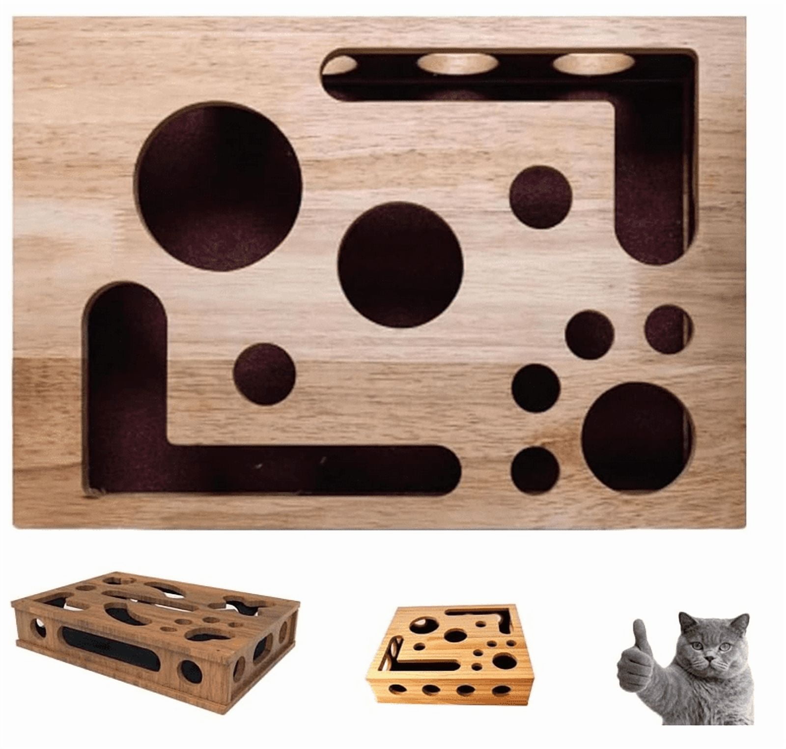 Cat Scratch Puzzle Enrichment Box, Cat Nail File Enrichment Box Toy ...