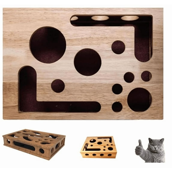 Cat Scratch Puzzle Enrichment Box, Cat Nail File Enrichment Box Toy ...