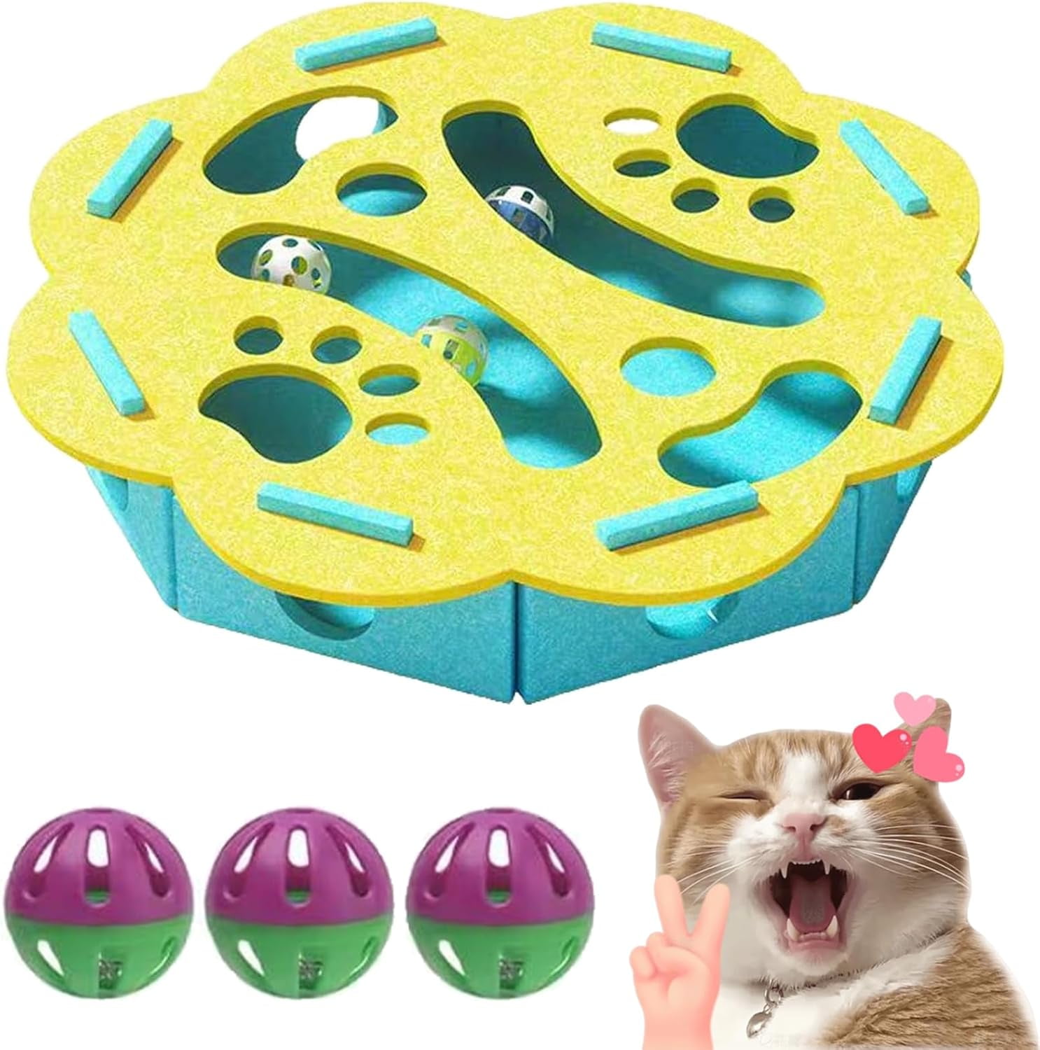Cat Scratch Puzzle Enrichment Box – Cat Nail File Scratcher Puzzle Toy ...