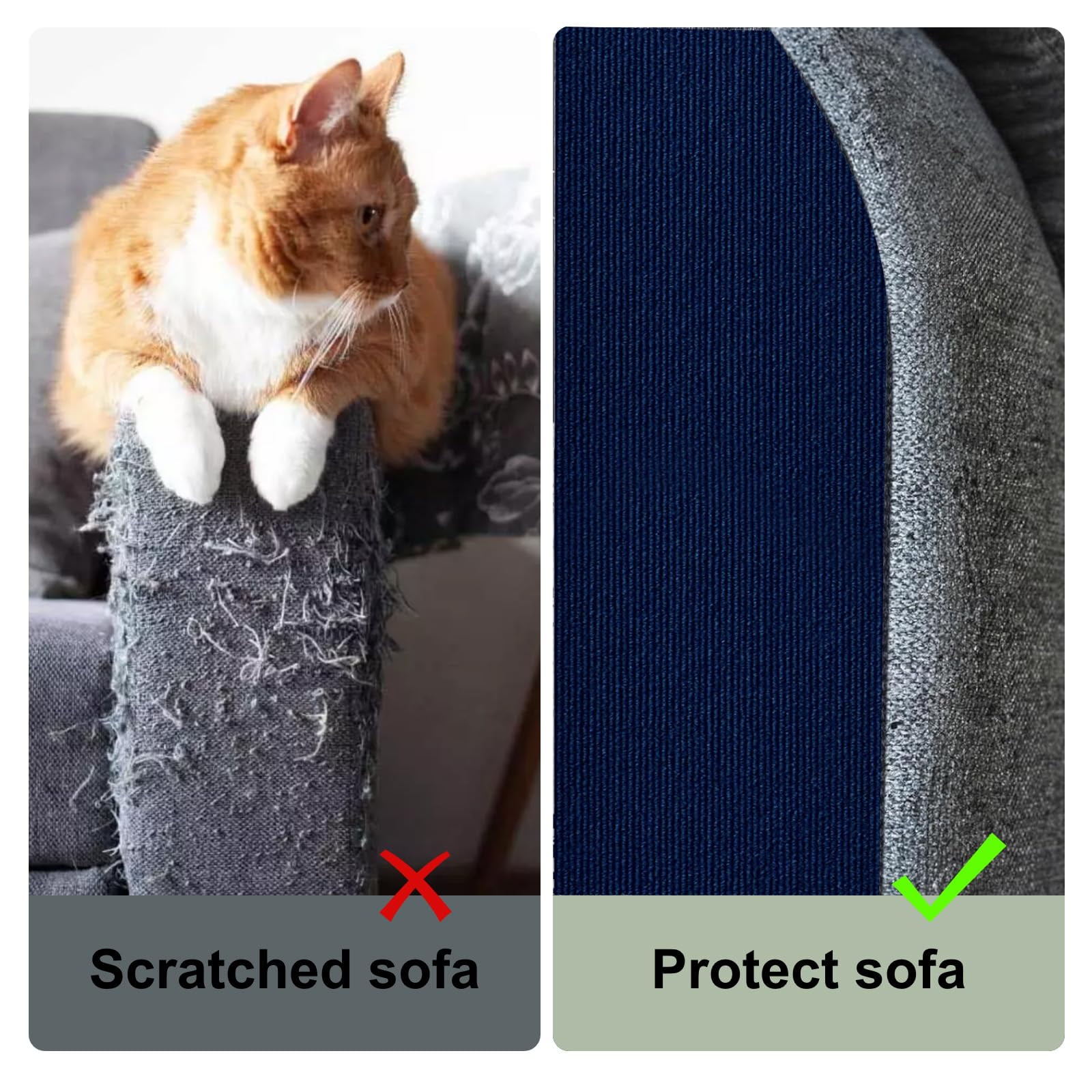 Cat Scratch Sofa Furniture Protector Mat, DIY Cat Scratch Pad Self ...