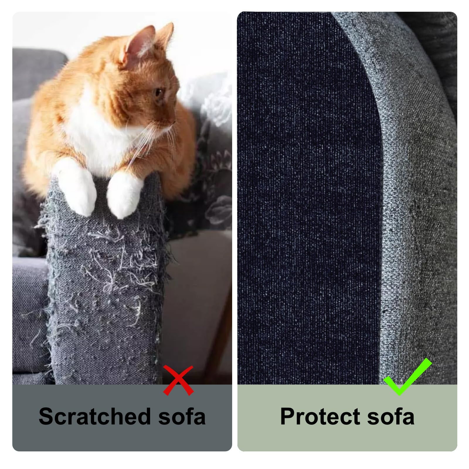 Cat Scratch Sofa Furniture Protector Mat, DIY Cat Scratch Pad Self ...