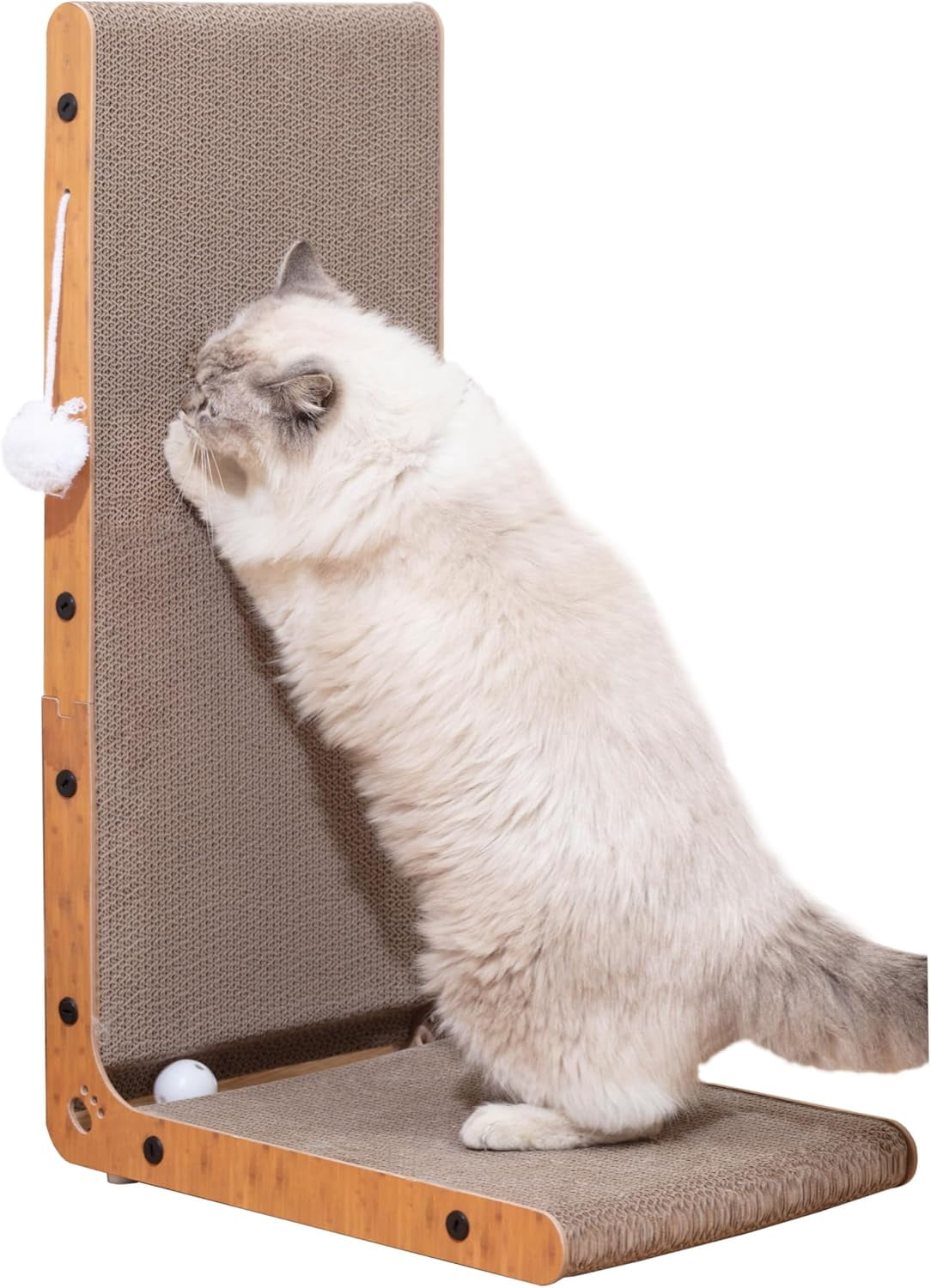 Cat Scratcher, 26.7" L Shape Cat Scratch,Vertical Cat Scratching Board ...